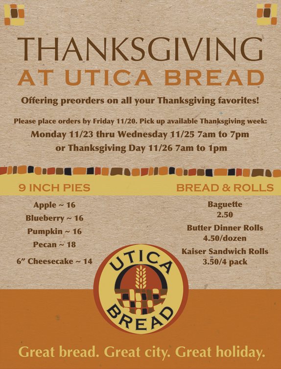 Thanksgiving Pies | Utica Bread